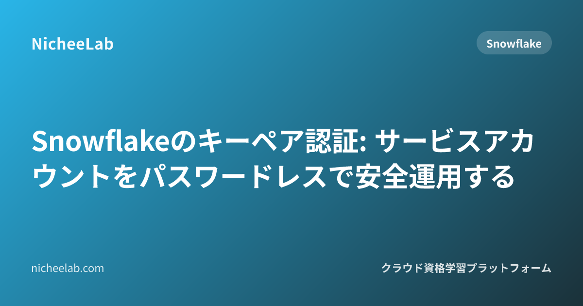 Snowflake Key-Pair Authentication: Service Account Auth (2026)
